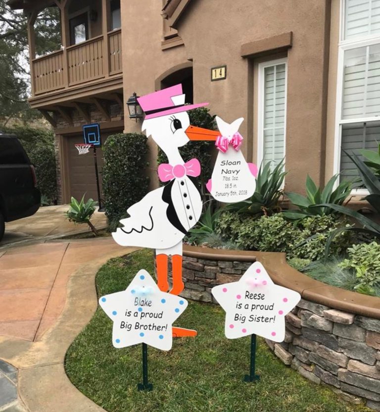 stork baby signs – Newport Coast, CA – Orange County Storks